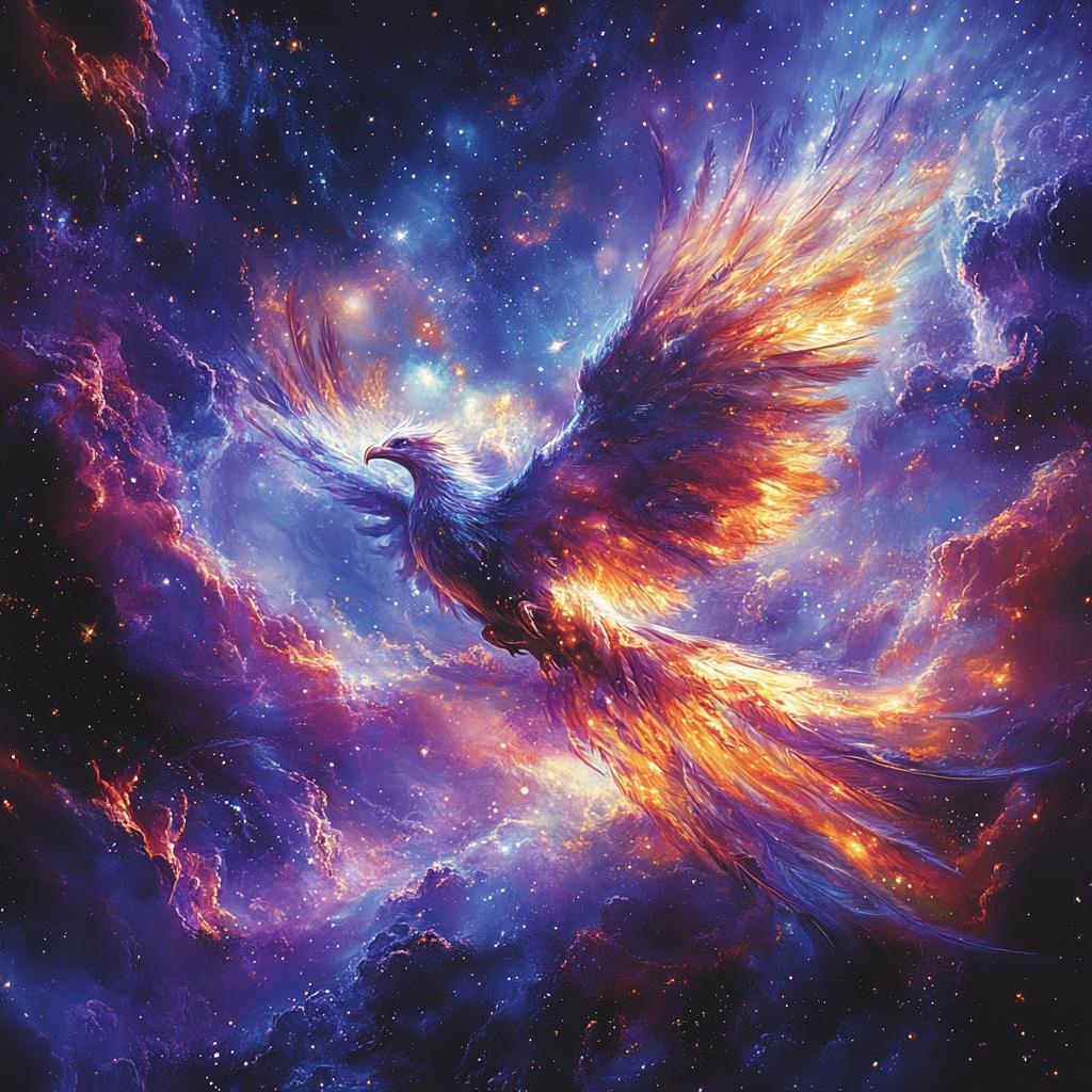 Mythical Phoenix Digital Art | Fiery, Cosmic & Nature-inspired Designs ...