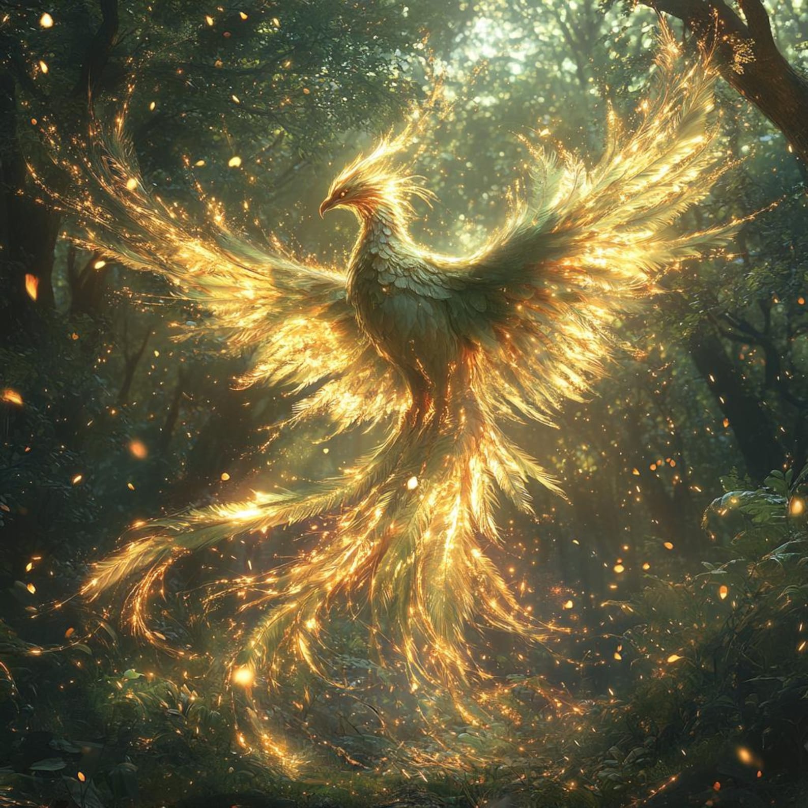Mythical Phoenix Digital Art | Fiery, Cosmic & Nature-inspired Designs ...