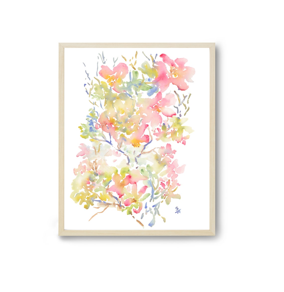 Subtle Watercolor Flowers Fine Art Print Watercolor Abstract - Etsy