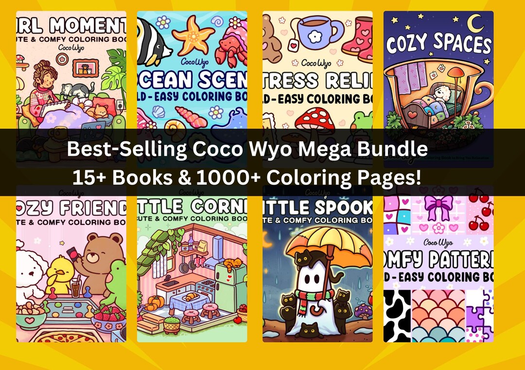 Best-selling Coco Wyo Mega Bundle - 15+ Digital Coloring Books for ...