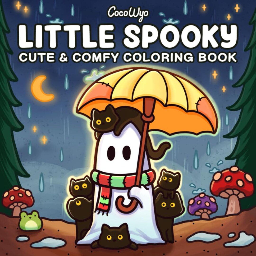 Coco Wyo Little Spooky Coloring Book – Cute Creepy Creatures in Cozy ...