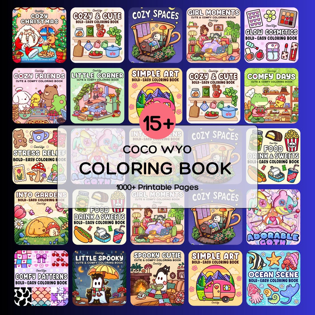 Coco Wyo Mega Bundle - 16+ Digital Coloring Books for Adults and Kids ...