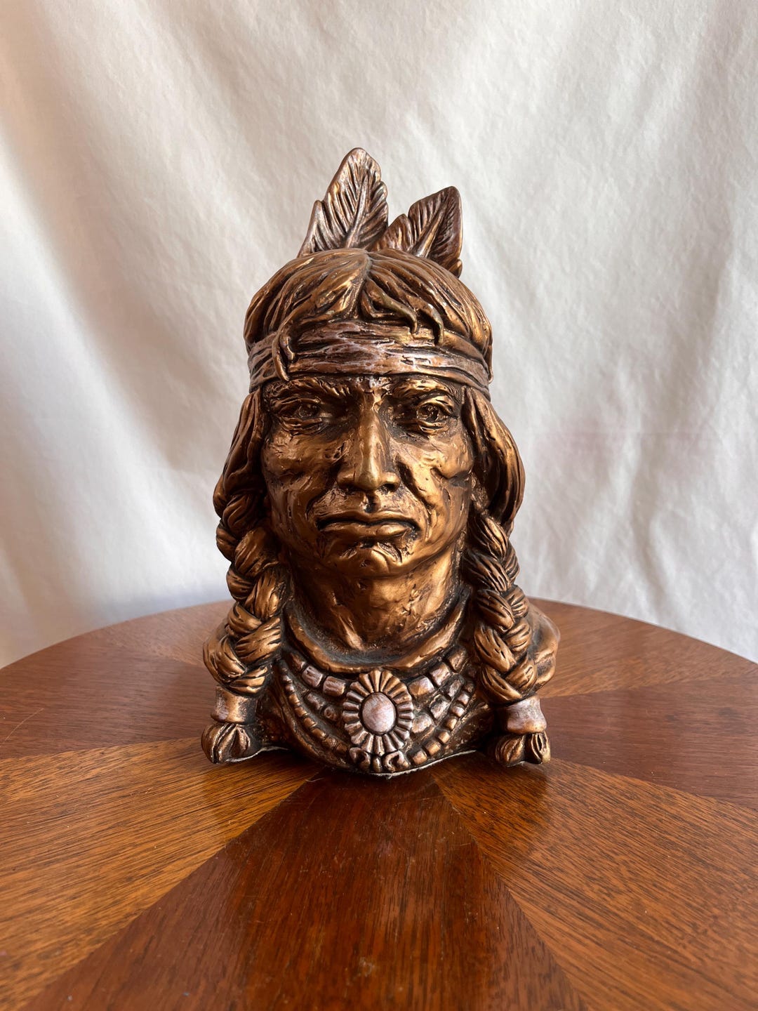Vintage Native American Bust Statue – 1966 Universal Statuary Corp ...