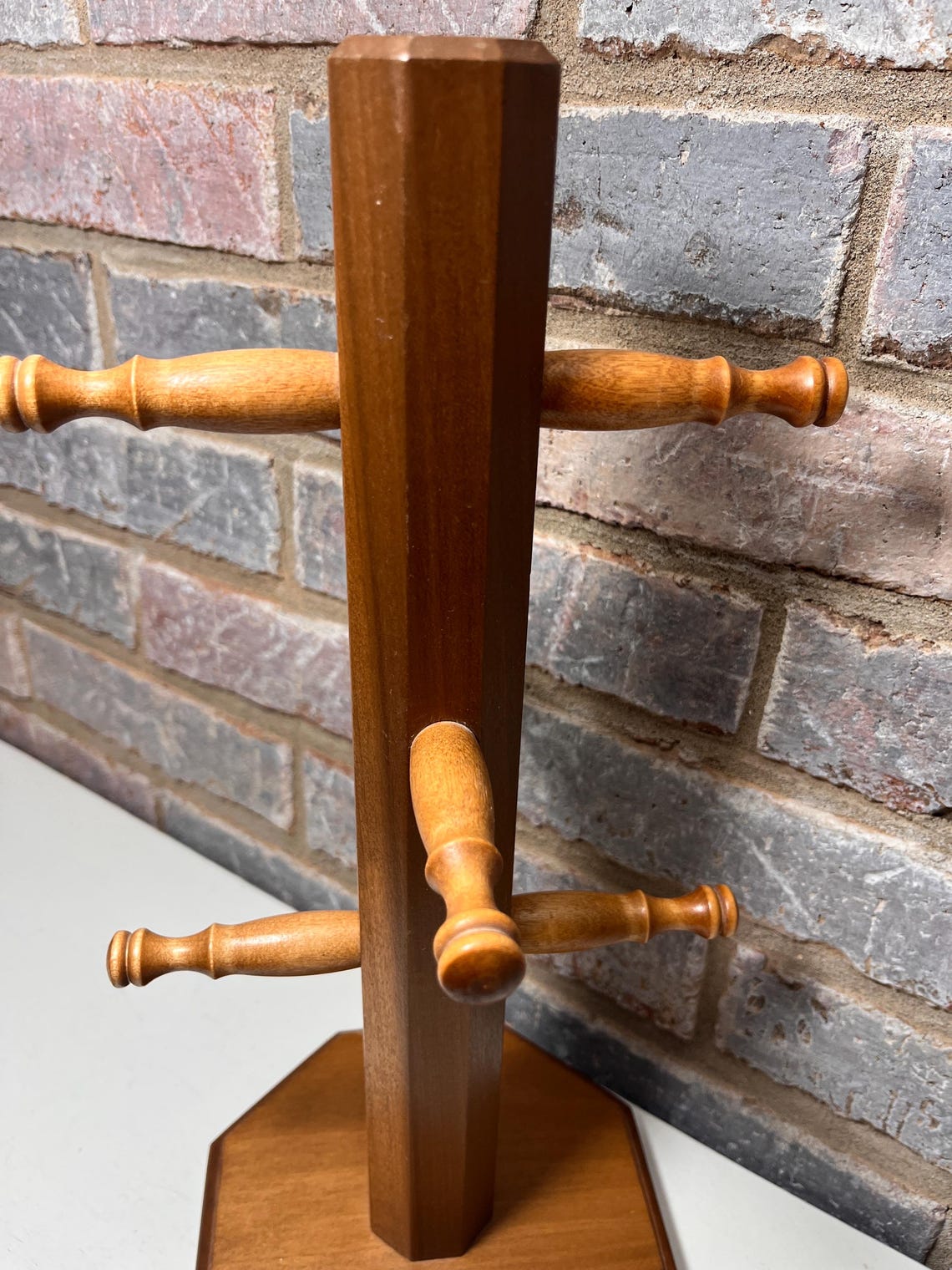 Vintage Longaberger Wooden Mug Rack | Countertop Coffee Cup Display ...