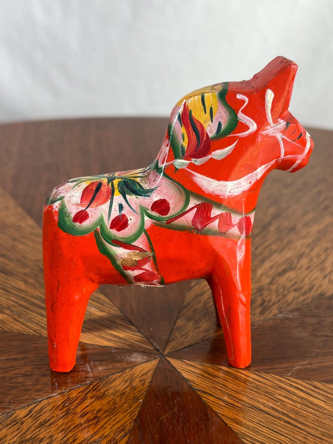 Vintage Swedish Dala Horse – Hand-painted Red Folk Art Collectible ...