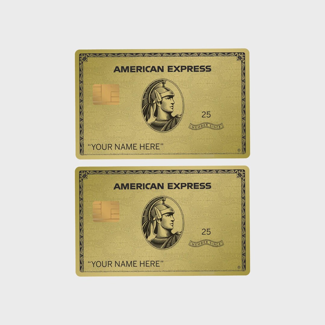 Custom AMEX Gold Card Skin (2-pack) | Personalized Name | FITS Big ...