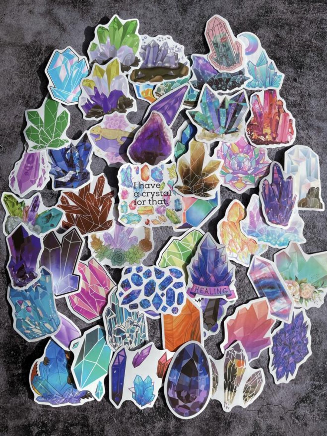 50pcs Colorful 3D Crystal Stickers – Cute Puffy Gem Stickers for ...
