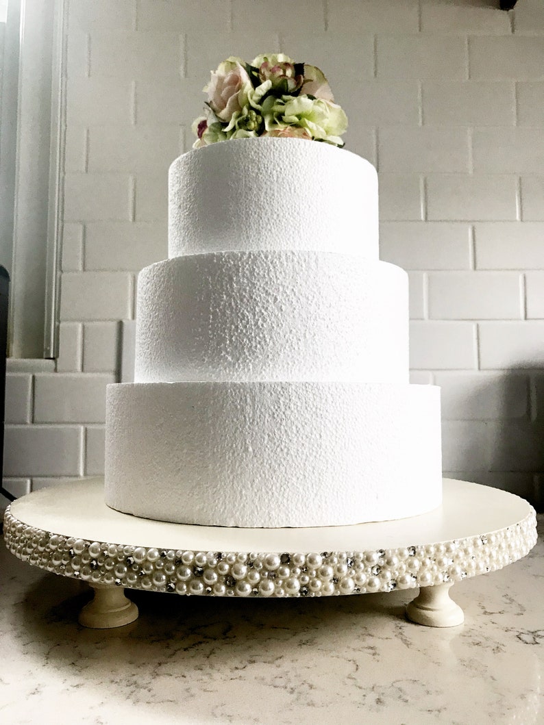 Wedding Cake Stand With Pearls and Rhinestones 14 16 18inch - Etsy