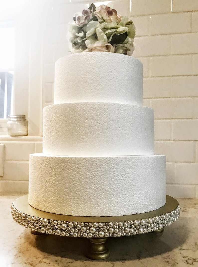 Wedding Cake Stand With Pearls and Rhinestones 14 16 18inch - Etsy