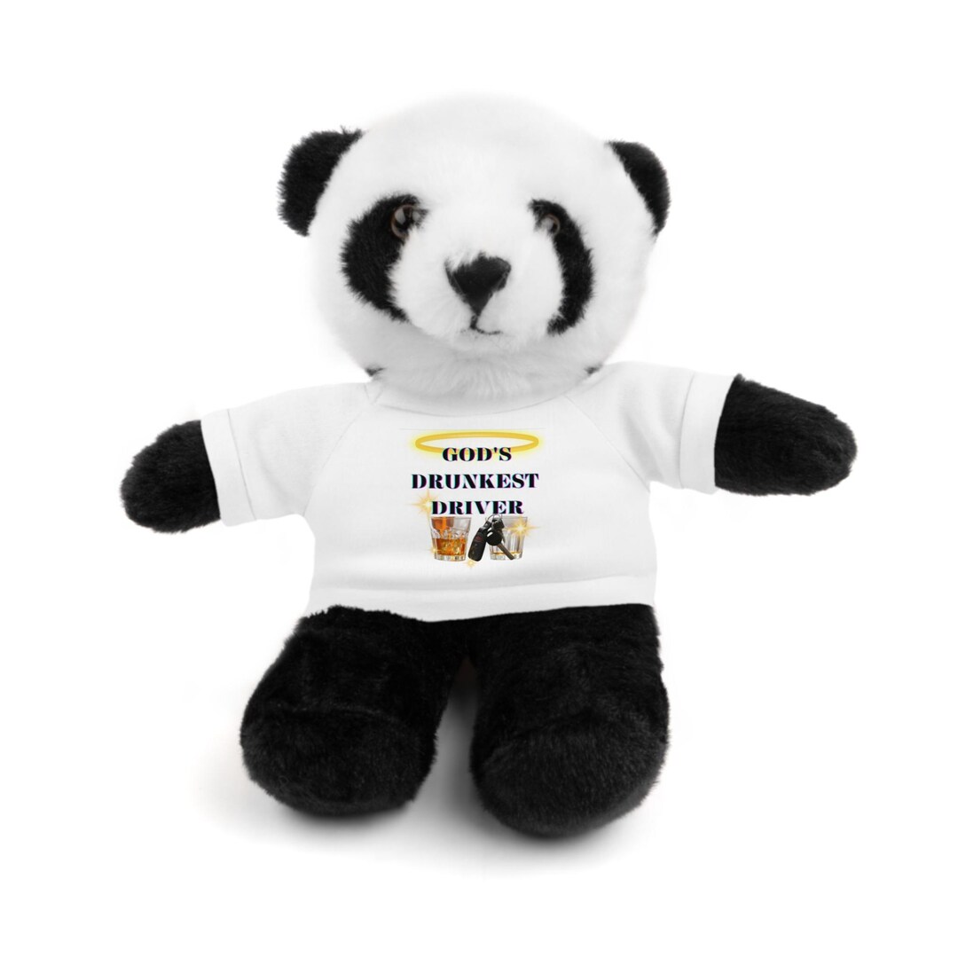 Funny Stuffed Animals With Tee, God's Drunkest Driver Meme Plush Toy ...