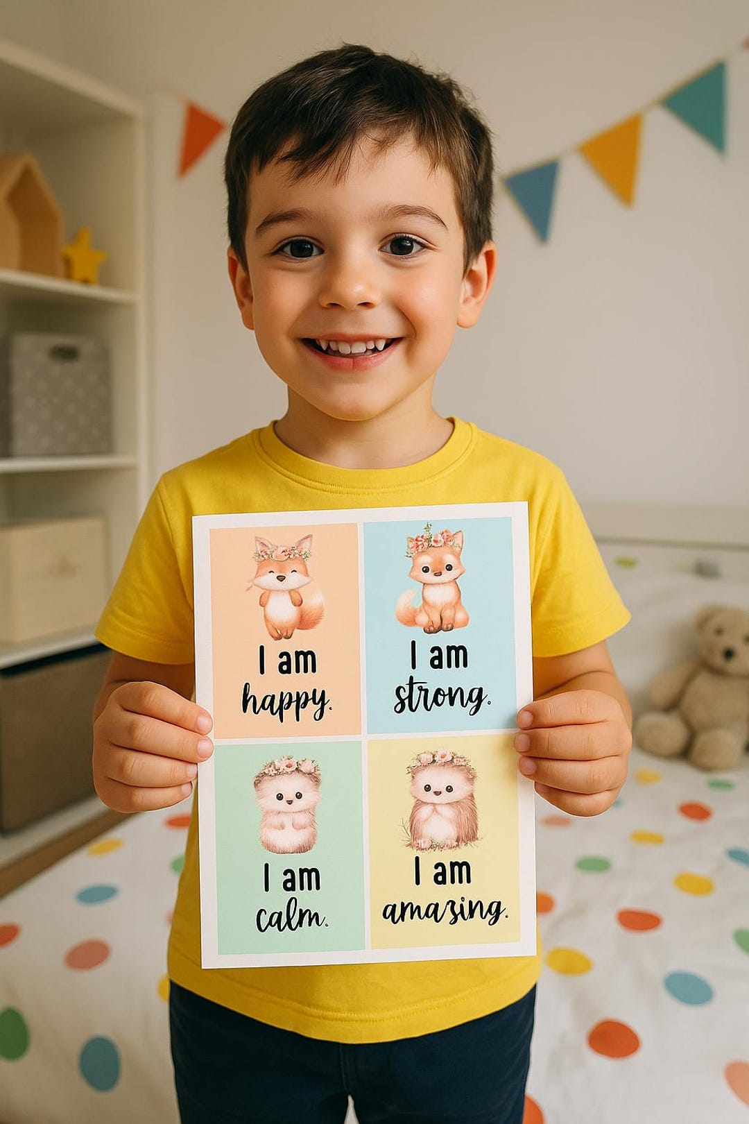 Woodland Animals Affirmation Cards for Kids: Daily Positive Quotes (PDF ...
