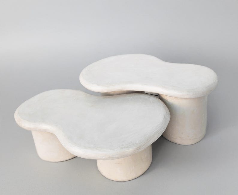 Jir Coffee Table - Plaster Table - Organic Shape - Etsy