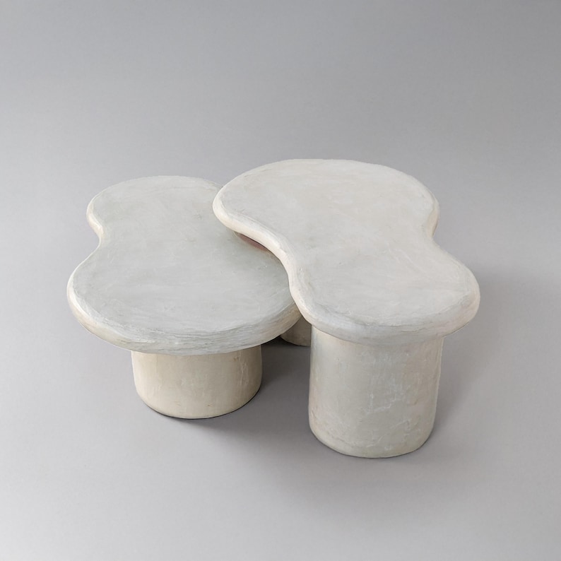 Jir Coffee Table - Plaster Table - Organic Shape - Etsy