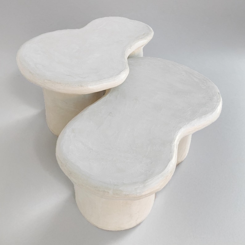 Jir Coffee Table - Plaster Table - Organic Shape - Etsy