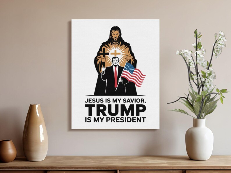 Jesus and Trump Clip Art, Digital Download, Patriotic PNG, Christian ...