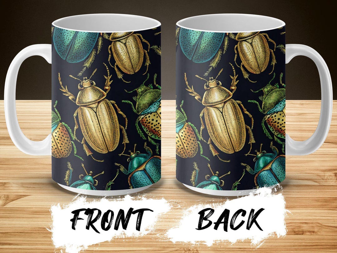 Insect Mugs, Beetle Coffee Mugs, Unique Mugs, Bug Lover Gift ...