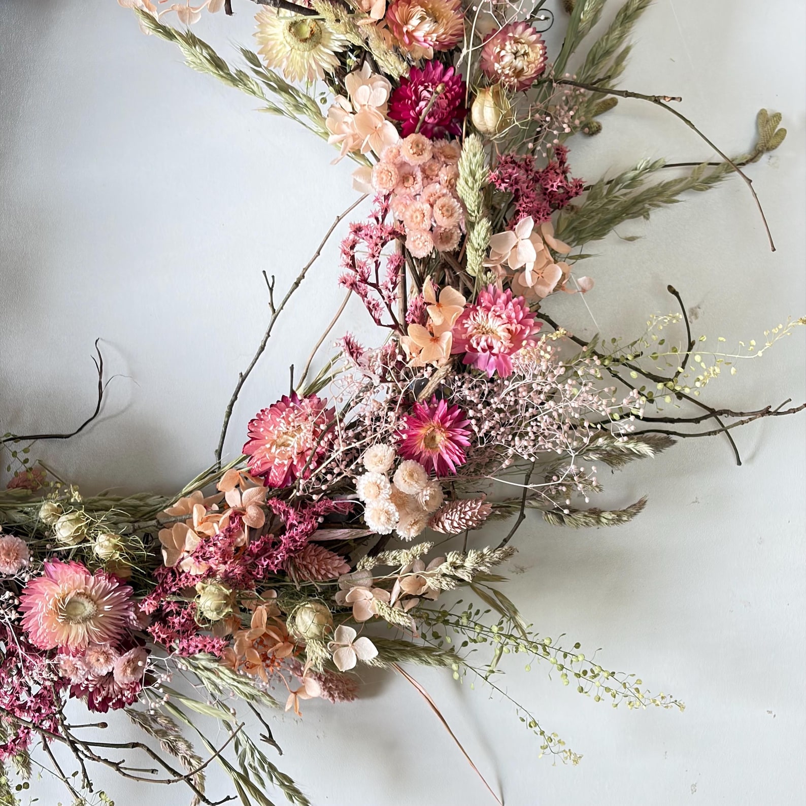 Wild & Romantic Dried Flower Crown XXL - Cottagecore Inspired - Natural ...