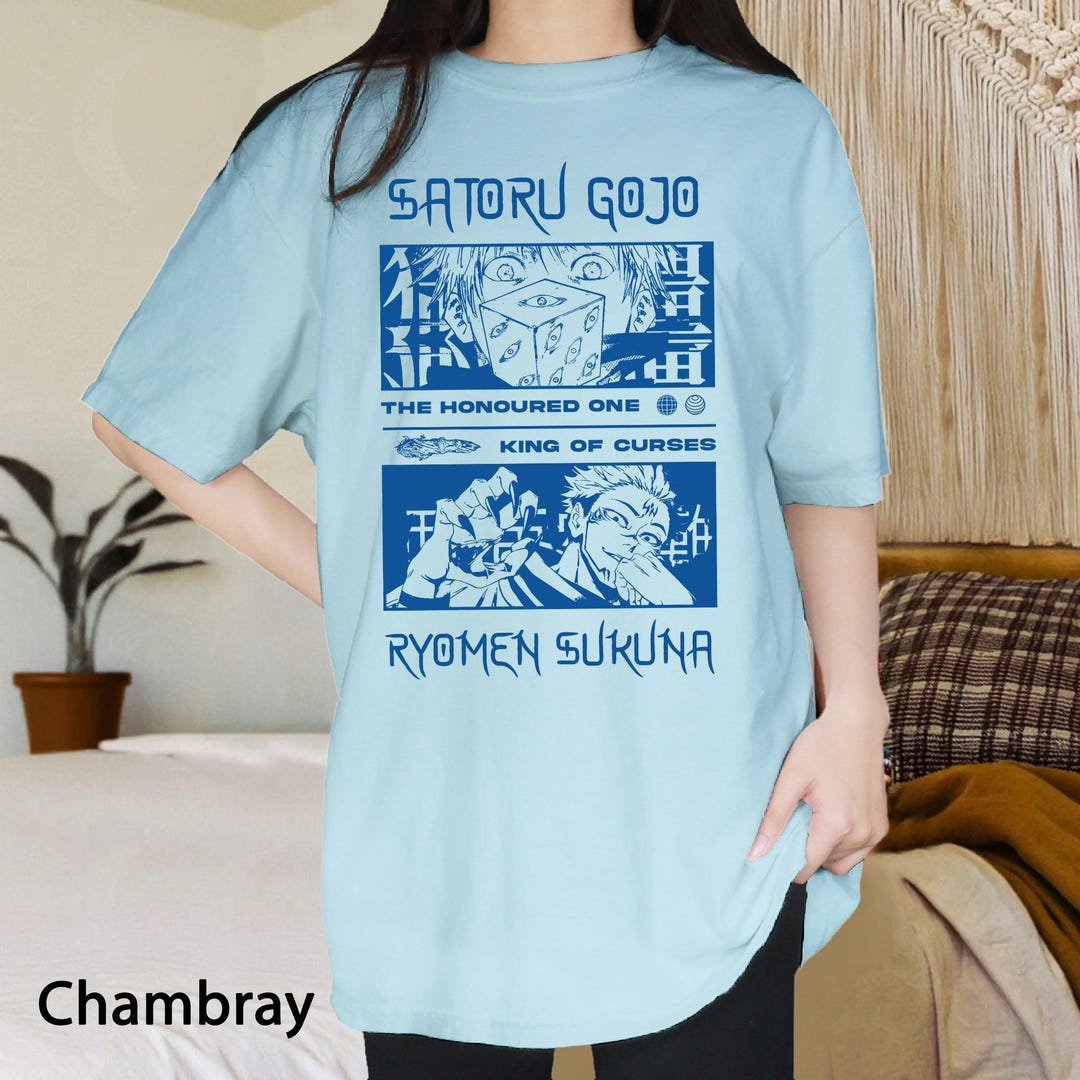 Japanese Anime Line Art T-shirt, Minimal Manga Style Graphic Tee ...