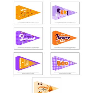 Halloween Pennant Flags Printable – Spooky Party Decorations, DIY Paper ...