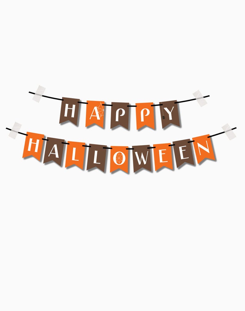 DIY Halloween Party Kit – Garland & Pennant Flags, Spooky Season Fall ...
