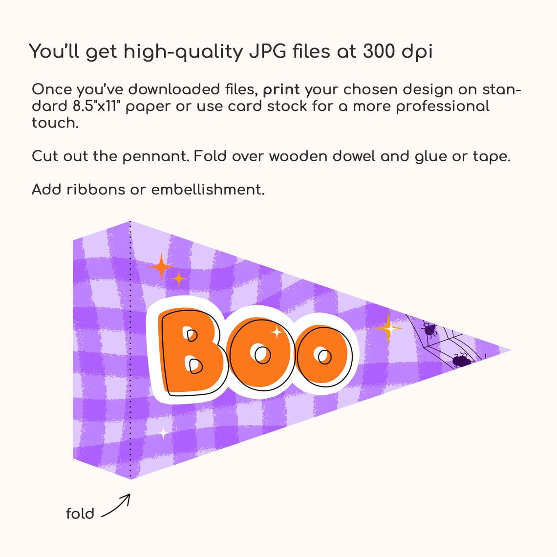 Halloween Pennant Flags Printable – Spooky Party Decorations, DIY Paper ...