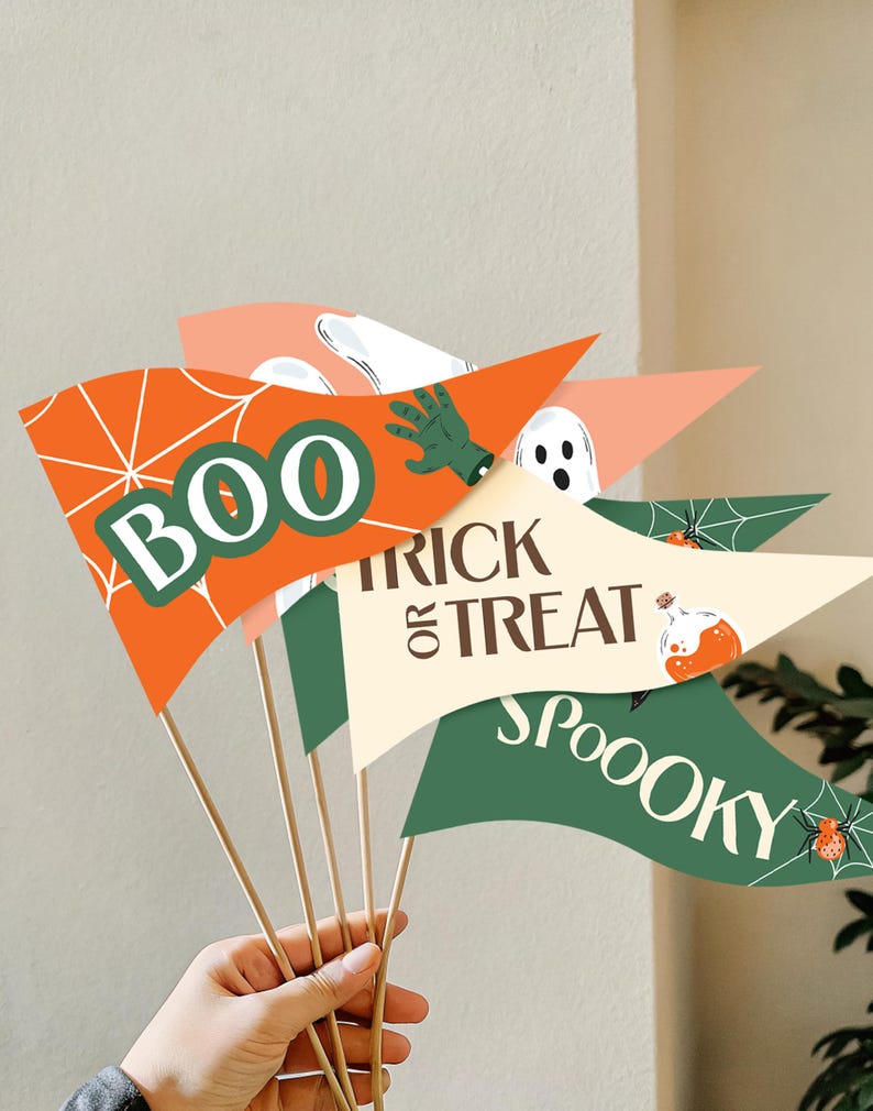 DIY Halloween Party Kit – Garland & Pennant Flags, Spooky Season Fall ...