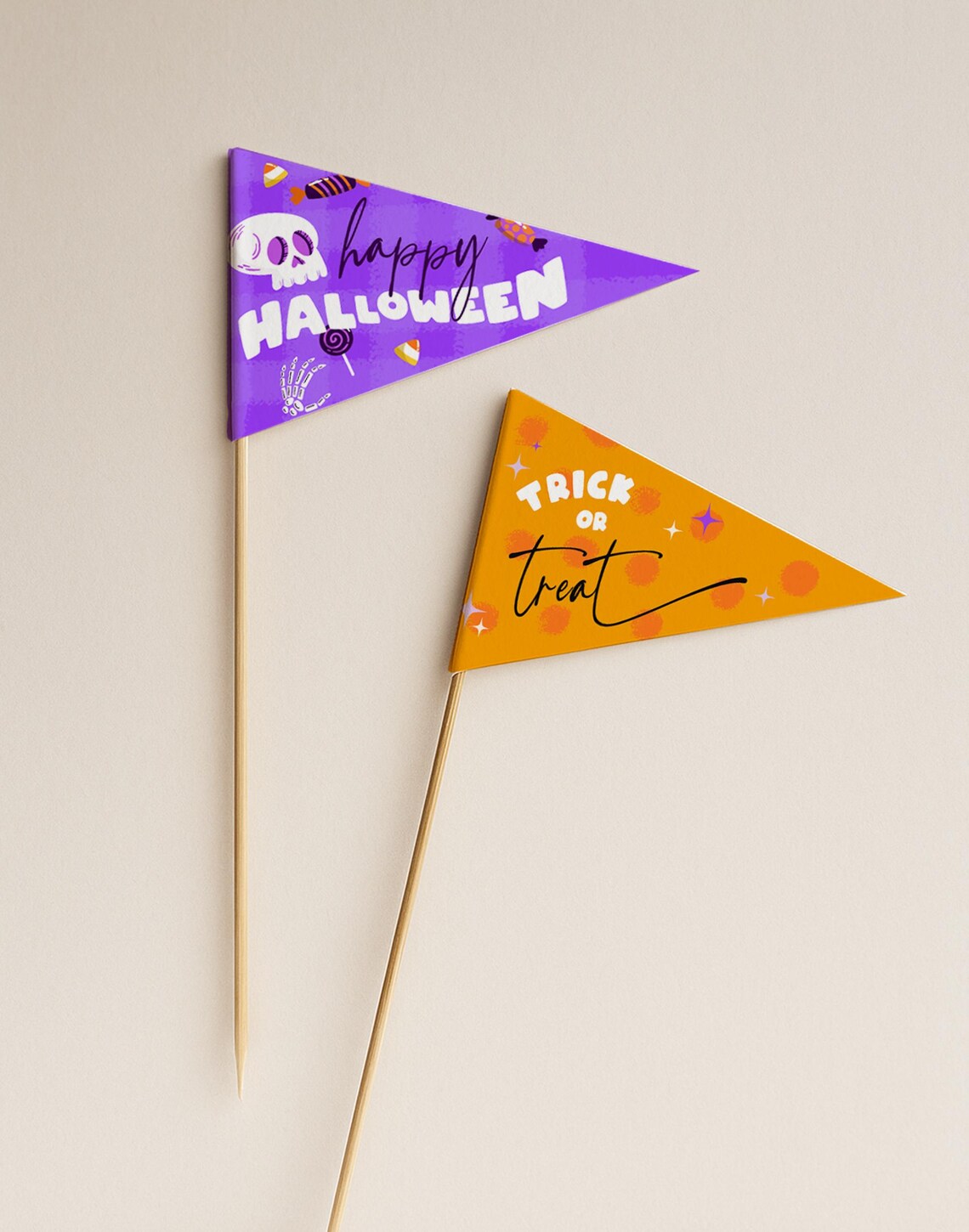 Halloween Pennant Flags Printable – Spooky Party Decorations, DIY Paper ...