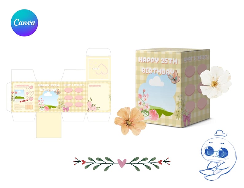 Customised Template Birthday Pop Mart Blind Box - Etsy