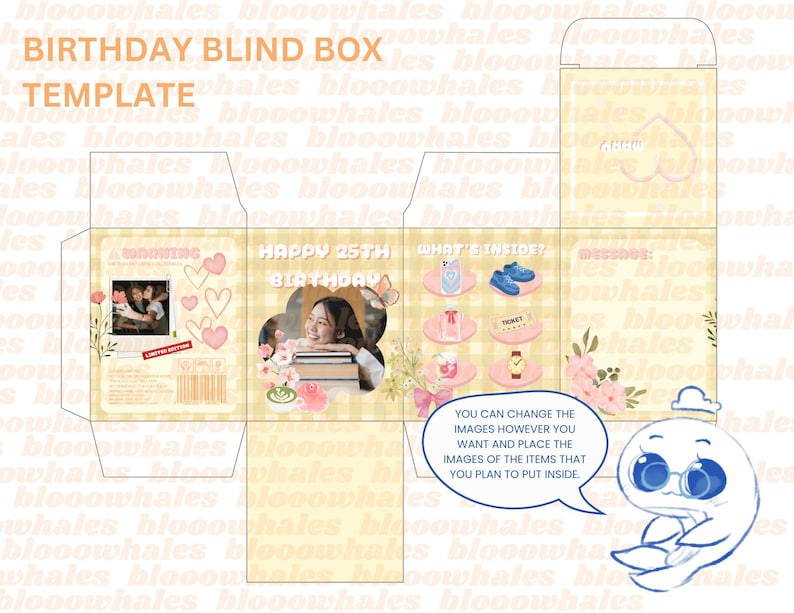 Customised Template Birthday Pop Mart Blind Box - Etsy