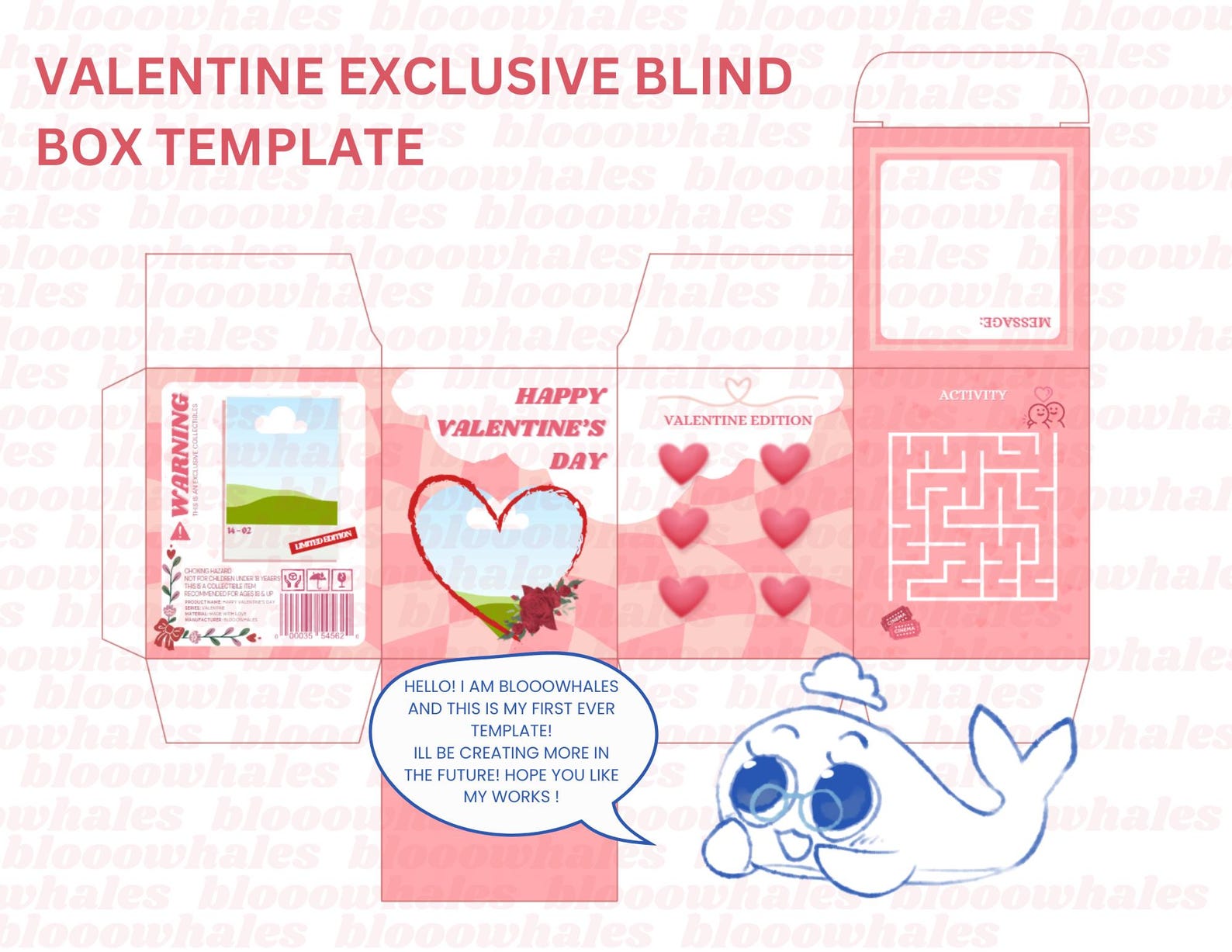 Customised Template Valentine's Day Pop Mart Blind Box - Etsy