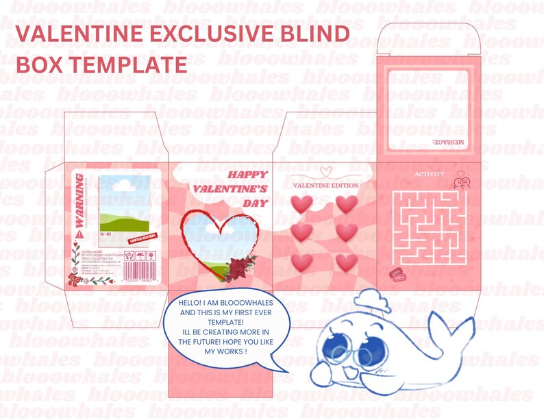 Customised Template Valentine's Day Pop Mart Blind Box - Etsy