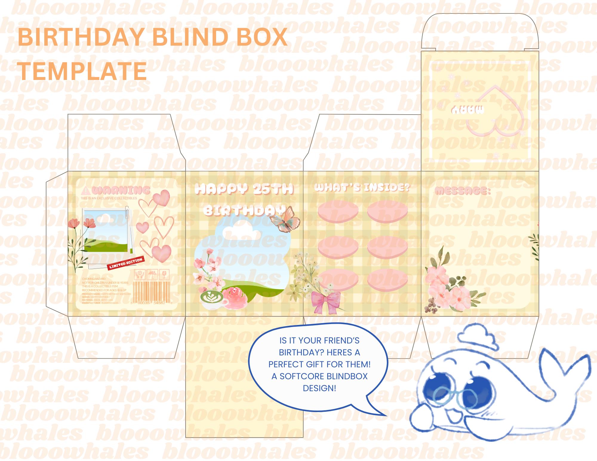 Customised Template Birthday Pop Mart Blind Box - Etsy