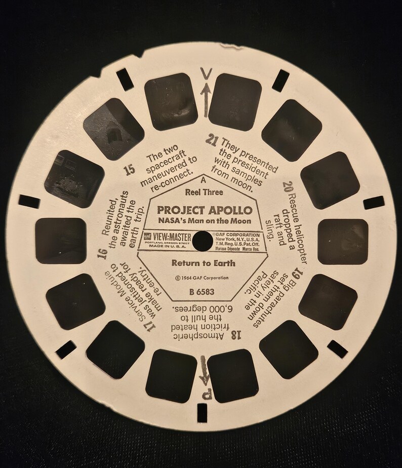 Vintage View Master With Project Apollo Nasa's Man on the Moon Reels - Etsy