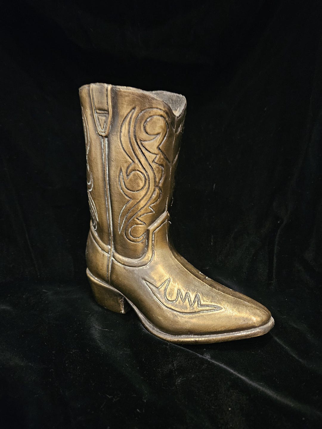 Vintage Brass Cowboy Boot - Etsy