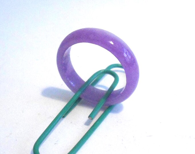 Lavender Jade Band Ring - Etsy
