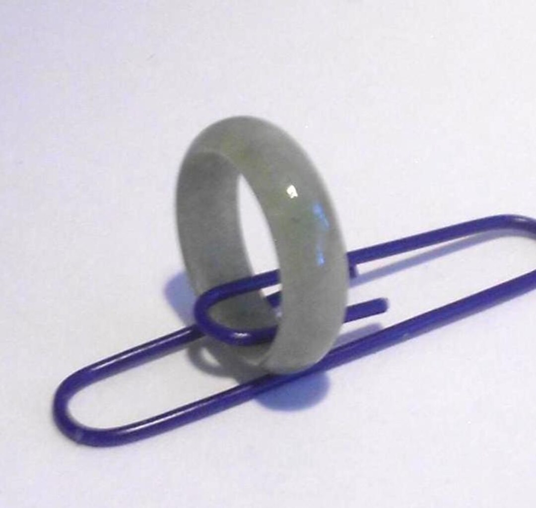 Light Green Jade Band Ring - Etsy
