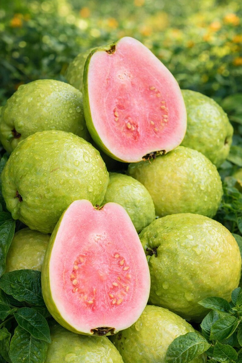 50+ Organic Strawberry Guava Seeds | Pink Guava Fruit Tree | Easy to ...