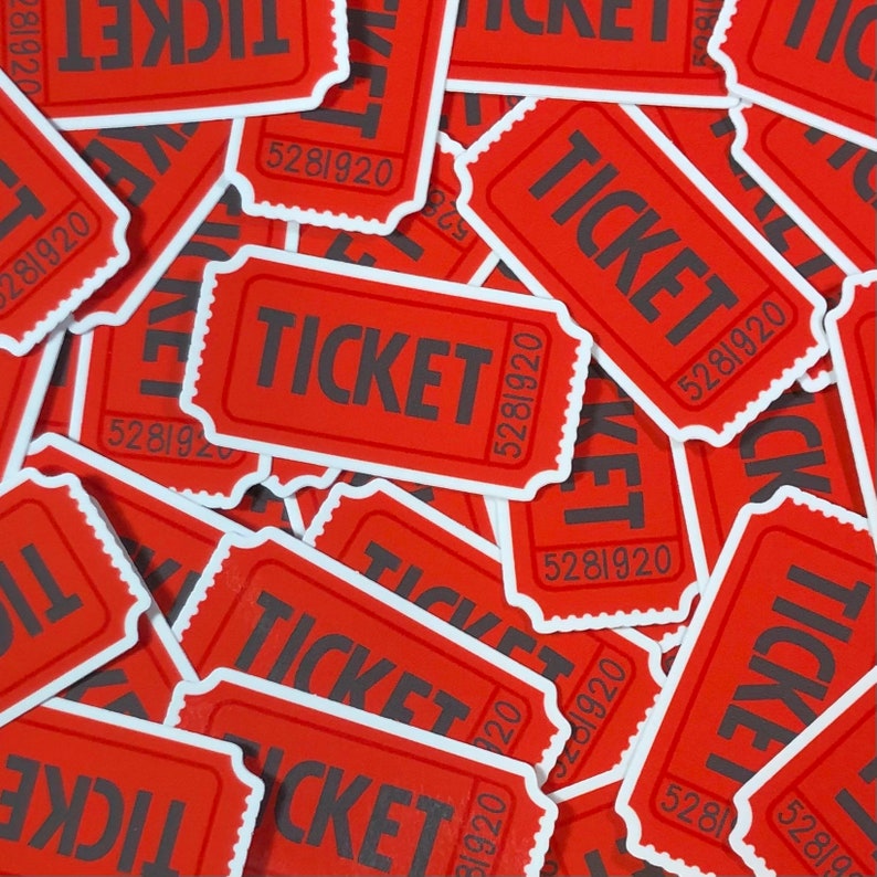 Amusement Ticket Sticker - Etsy