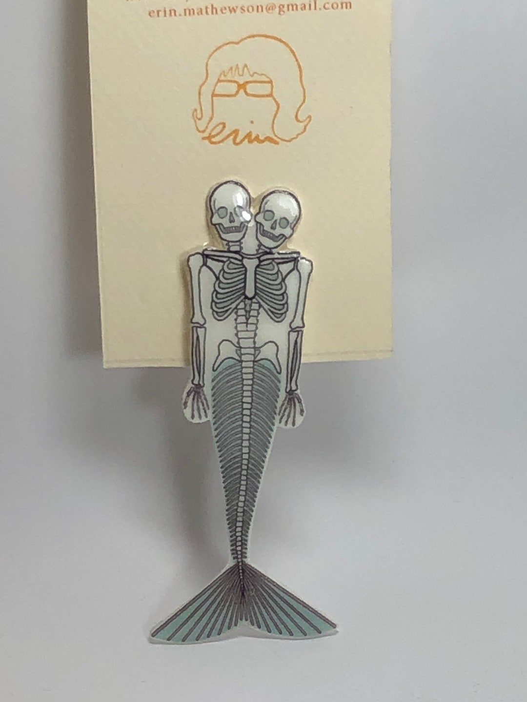 Two-headed Mermaid Skeleton Pin - Etsy
