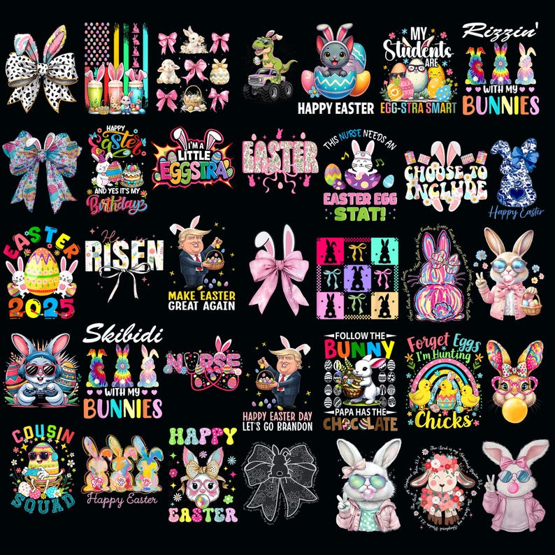 Happy Easter Day Mega Bundle PNG File, Easter Day 55+ Png, Happy Easter ...