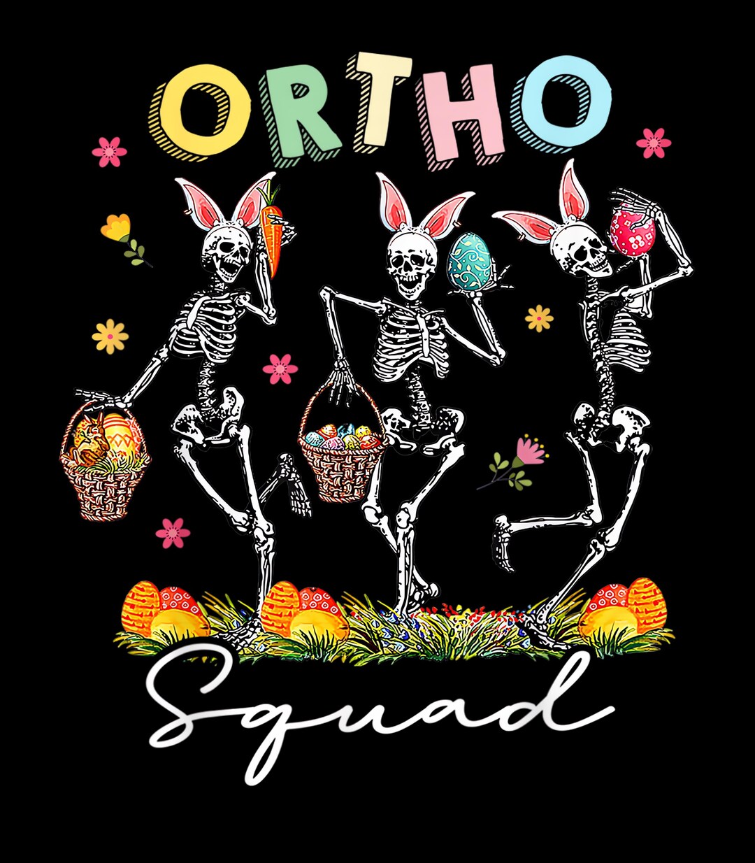 Ortho Squad Easter Day Bunny Skeletons Dancing Orthopedic PNG - Etsy