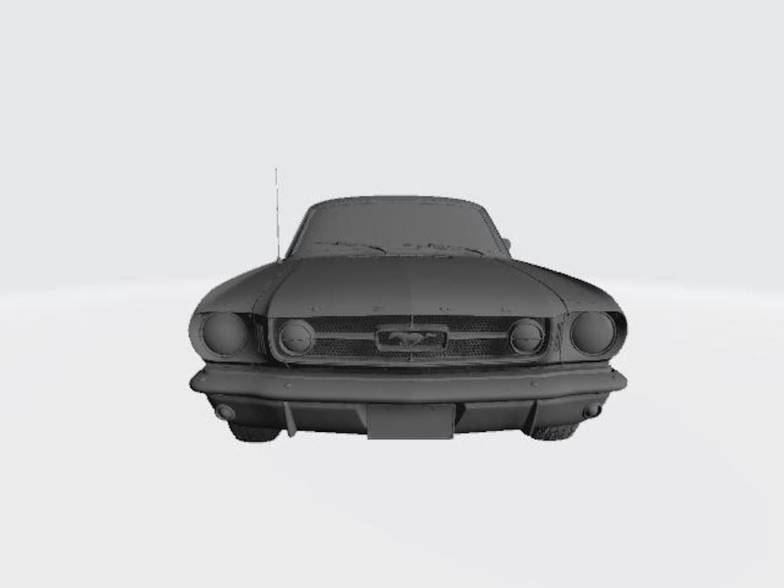 1965 Ford Mustang 3D Model: Classic Muscle Car STL File (digital ...