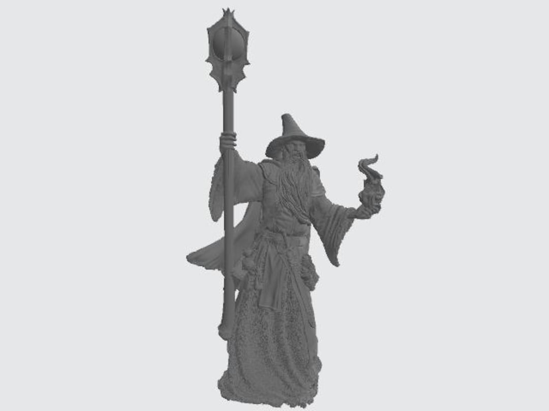 Wizard Merlin 3D Print Stl File - Etsy