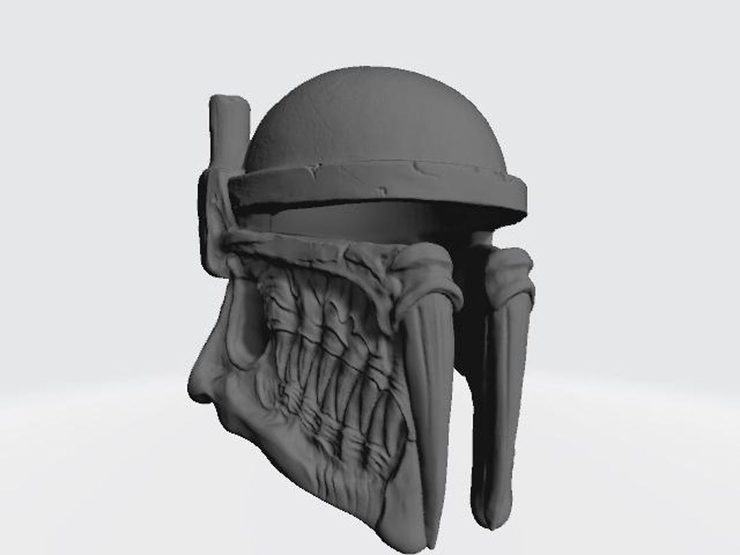 Skull Helmet 3D Print Stl File - Etsy