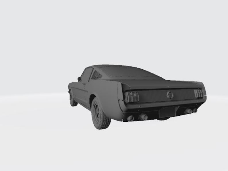 1965 Ford Mustang 3D Model: Classic Muscle Car STL File (digital ...