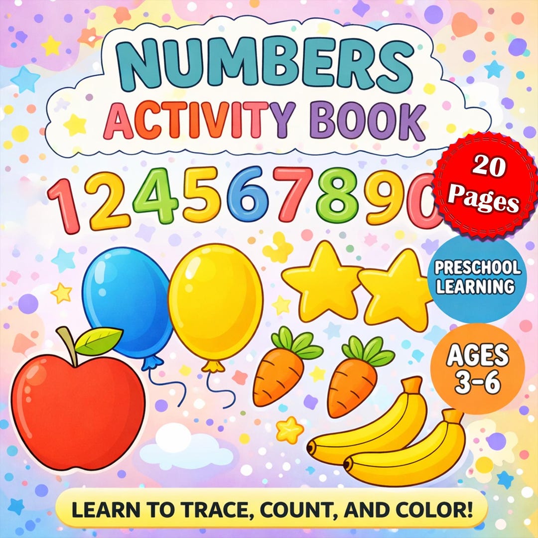 Numbers Activity Book for Kids | Tracing, Counting & Coloring ...