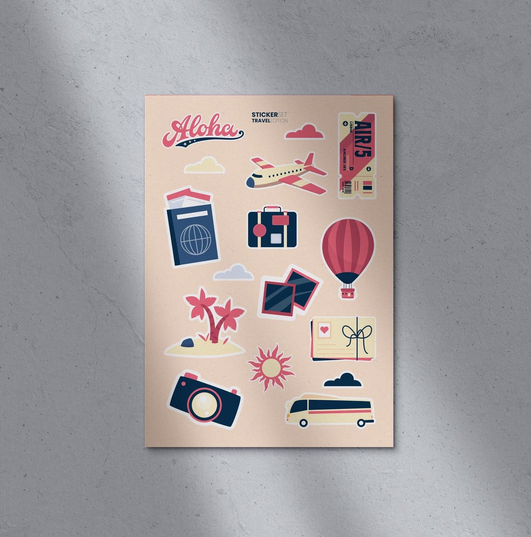 Printable Travel Sticker Set – Travel Edition - Etsy