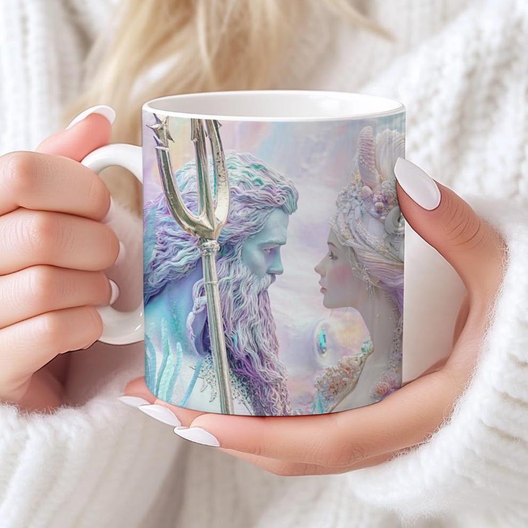 Poseidon & Amphitrite Mug: Greek Ocean Mythology Ceramic Cup - Etsy