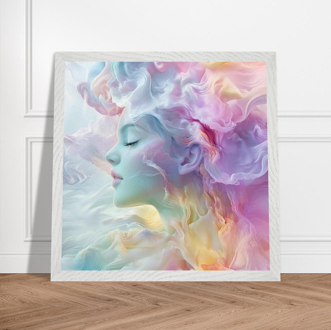 Framed Greek Goddess Poster: Surreal Pastel Fantasy Wall Art - Etsy