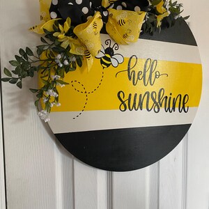 Hello Sunshine, Door Hanger, Wall Decor, Home Decor - Etsy